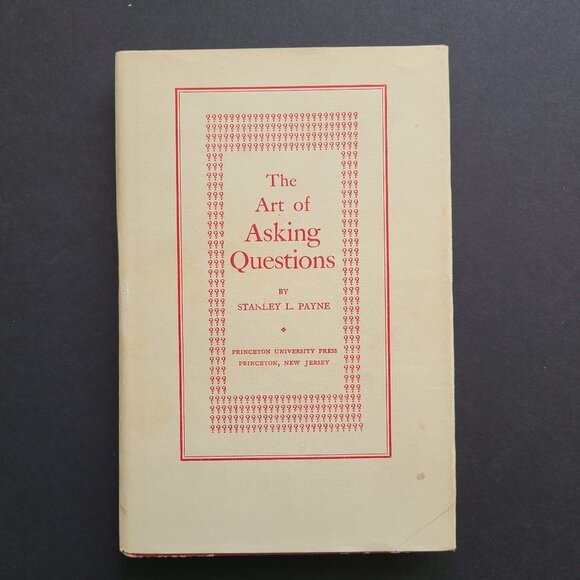 Books | Other | Vintage Book Art Of Asking Questions Payne Hc Dj Th ...